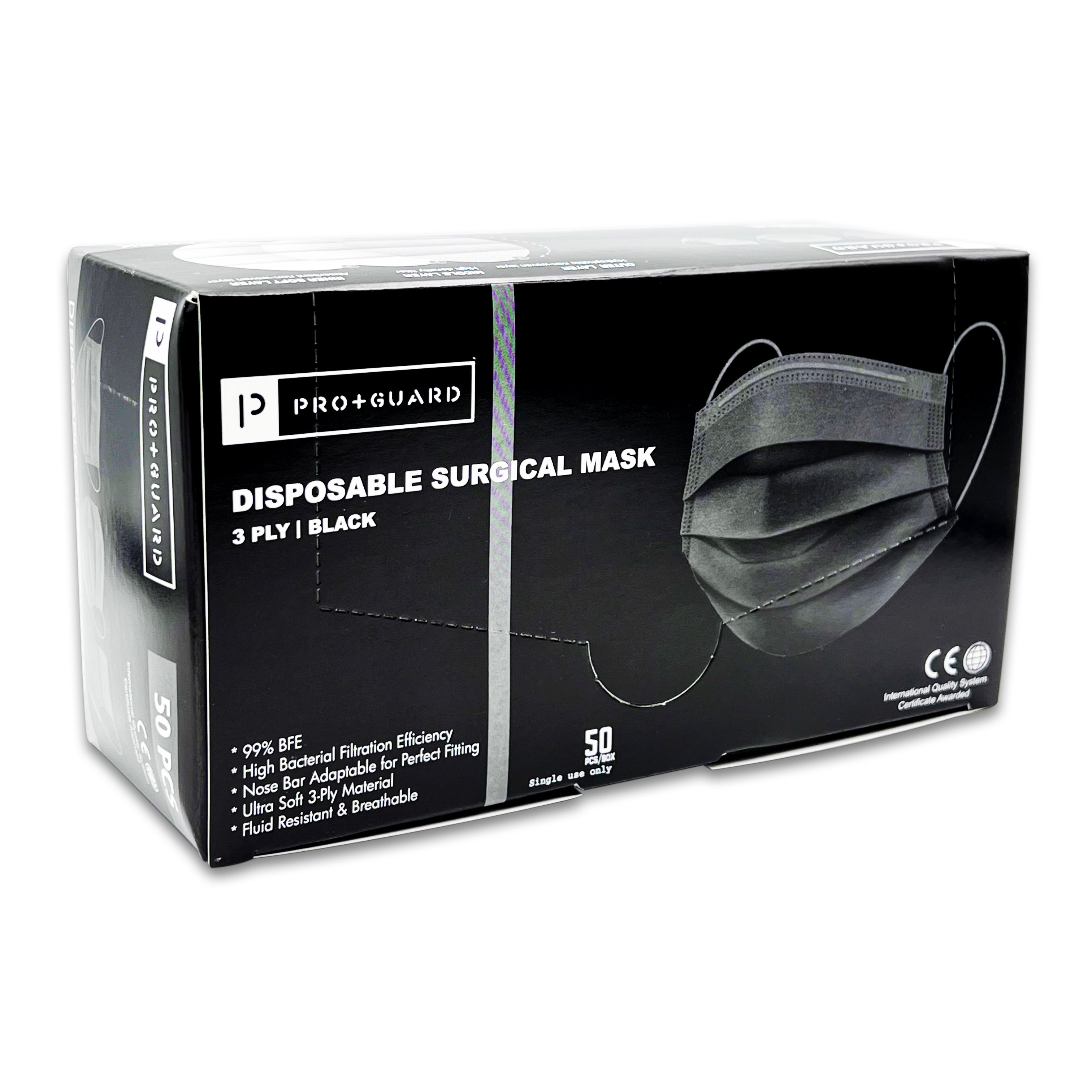 Pro+Guard 3-Ply Surgical Mask (Black) – Essentials (SG) Pte Ltd